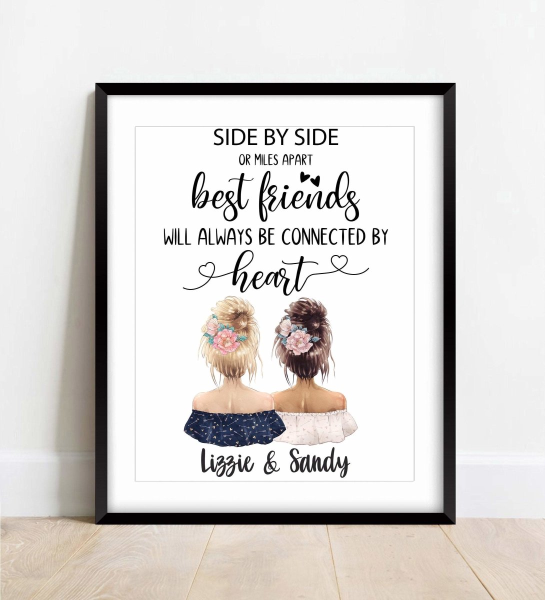 Personalized Best Friend Wall Art - Custom Print – SweetTeez LLC